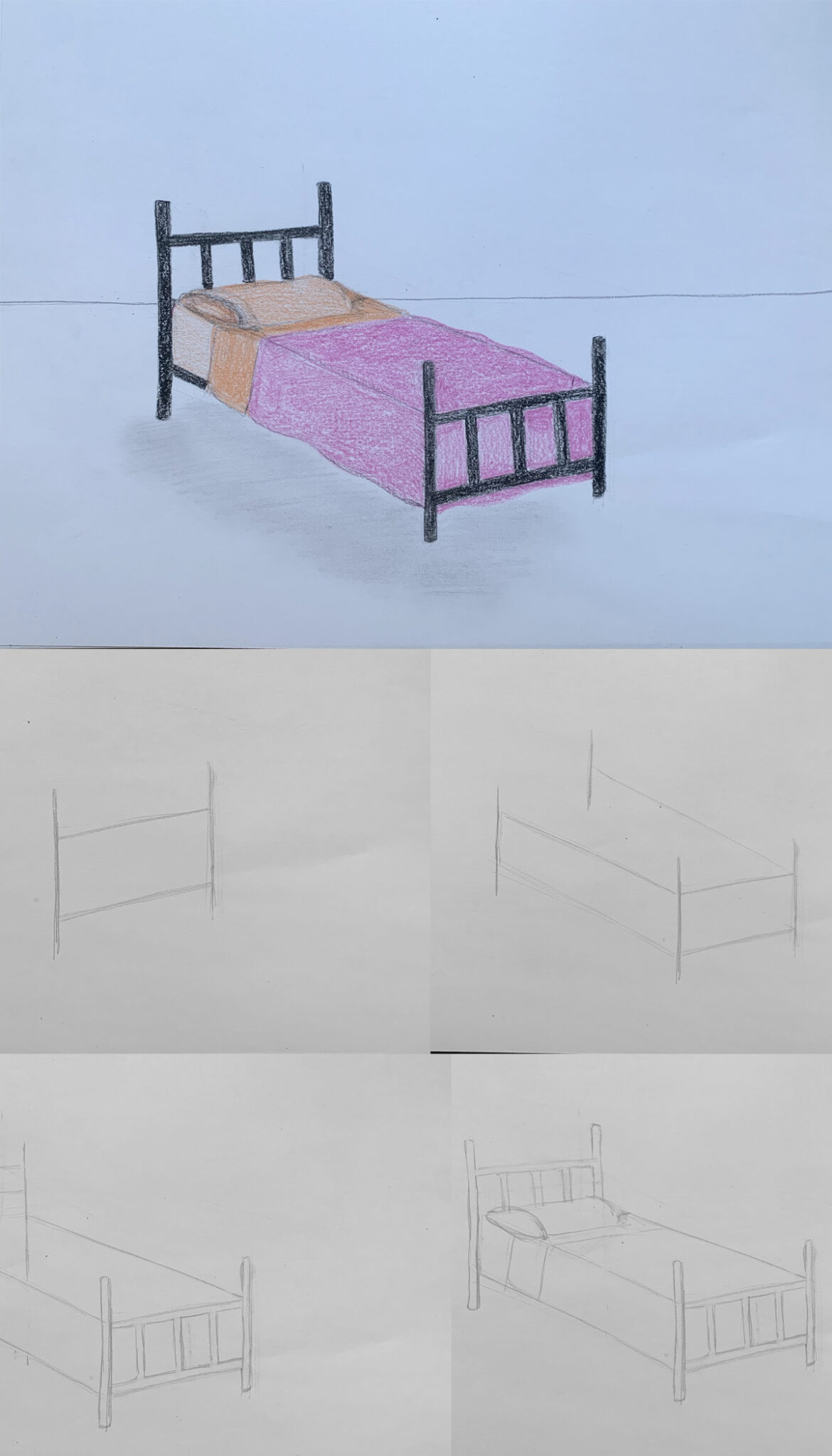 How To Draw A Bed - basicdraw.com