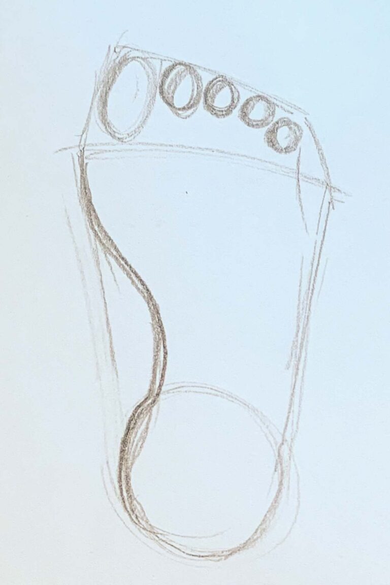 How to draw Feet From Bottom & Side - basicdraw.com