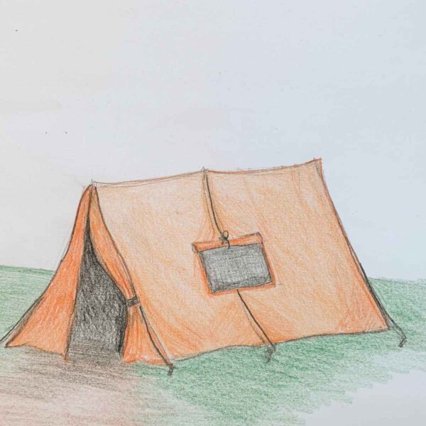 How To Draw A Tent With Simple Triangles - basicdraw.com