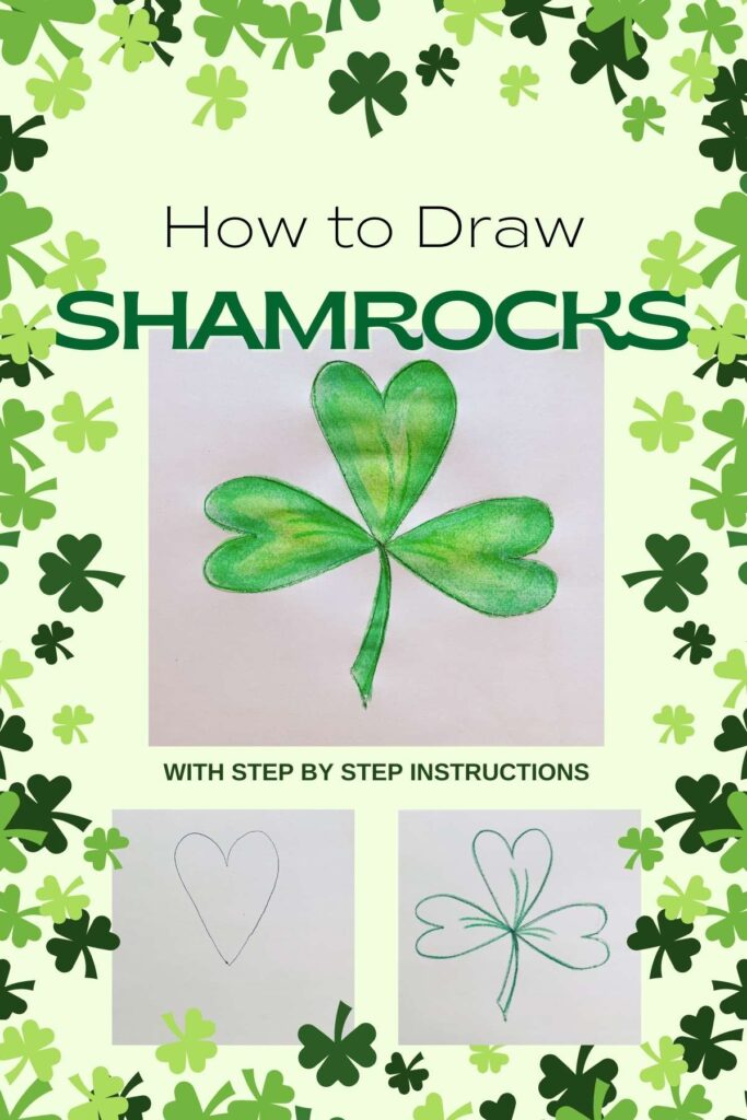 How To Draw A Shamrock With Hearts - basicdraw.com