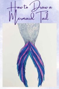 How to Draw a Mermaid Tail With Flowing Scales - basicdraw.com